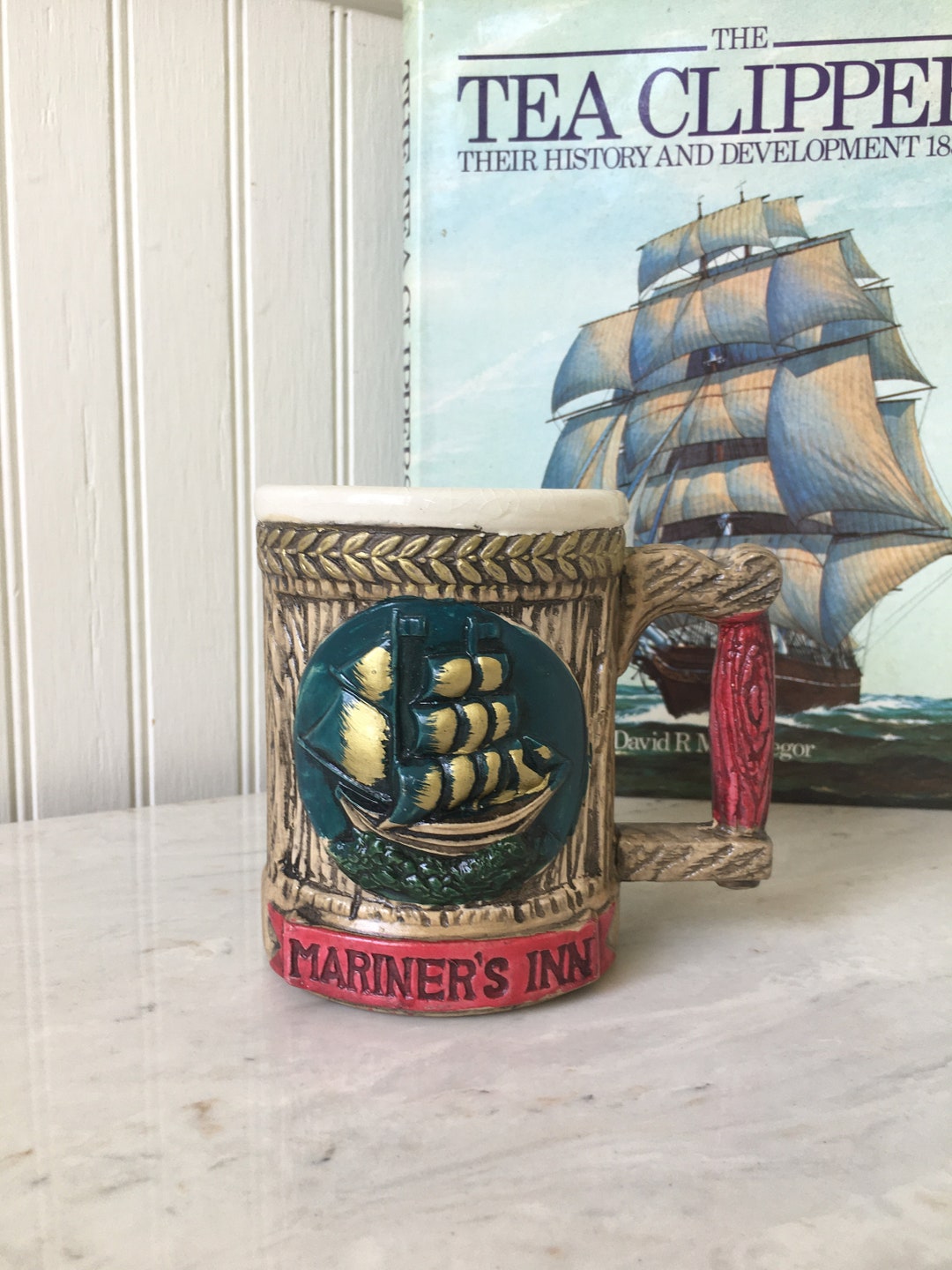 Vintage Nautical Coffee Cup, Clipper Ship Coffee Mug, Mariner's Inn Mug ...