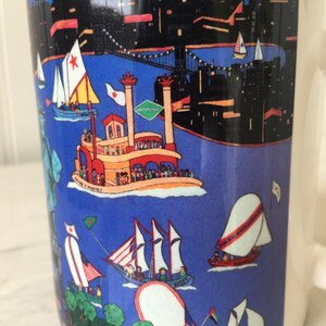 Vintage 1990 Pat Singer's New York Statue of Liberty Coffee Cup, Blue ...
