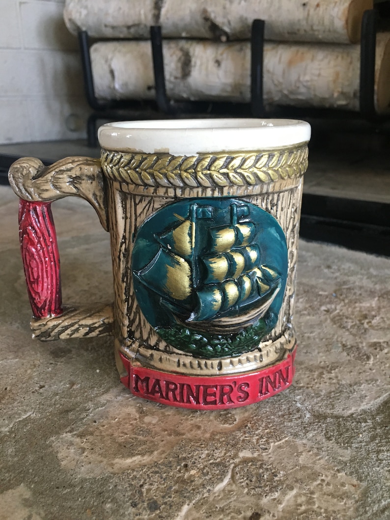 Vintage Nautical Coffee Cup, Clipper Ship Coffee Mug, Mariner's Inn Mug ...