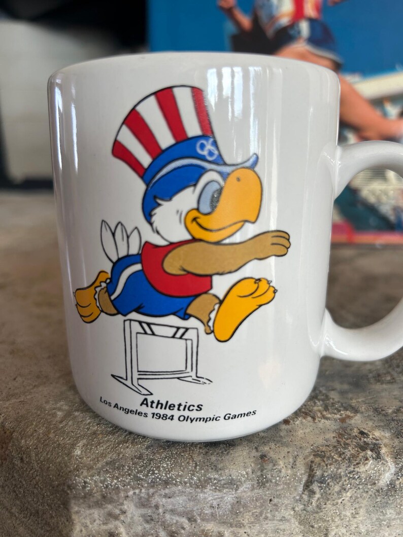 Vintage 1984 Olympic Games Mugs, Set of 2, Sports Memorabilia, 1984 ...