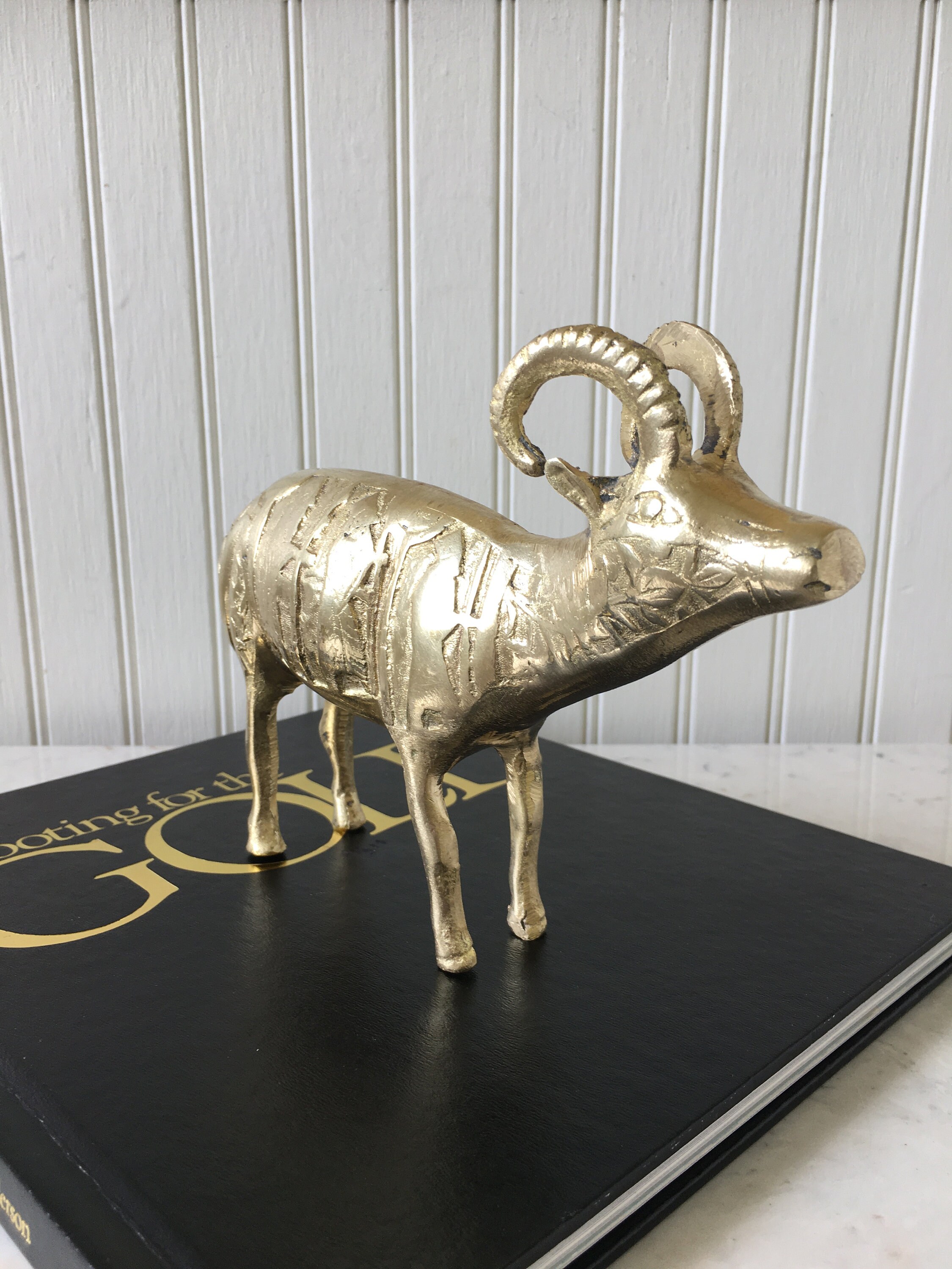 Vintage Brass 8 Ram Brass Wild Sheep With - Etsy