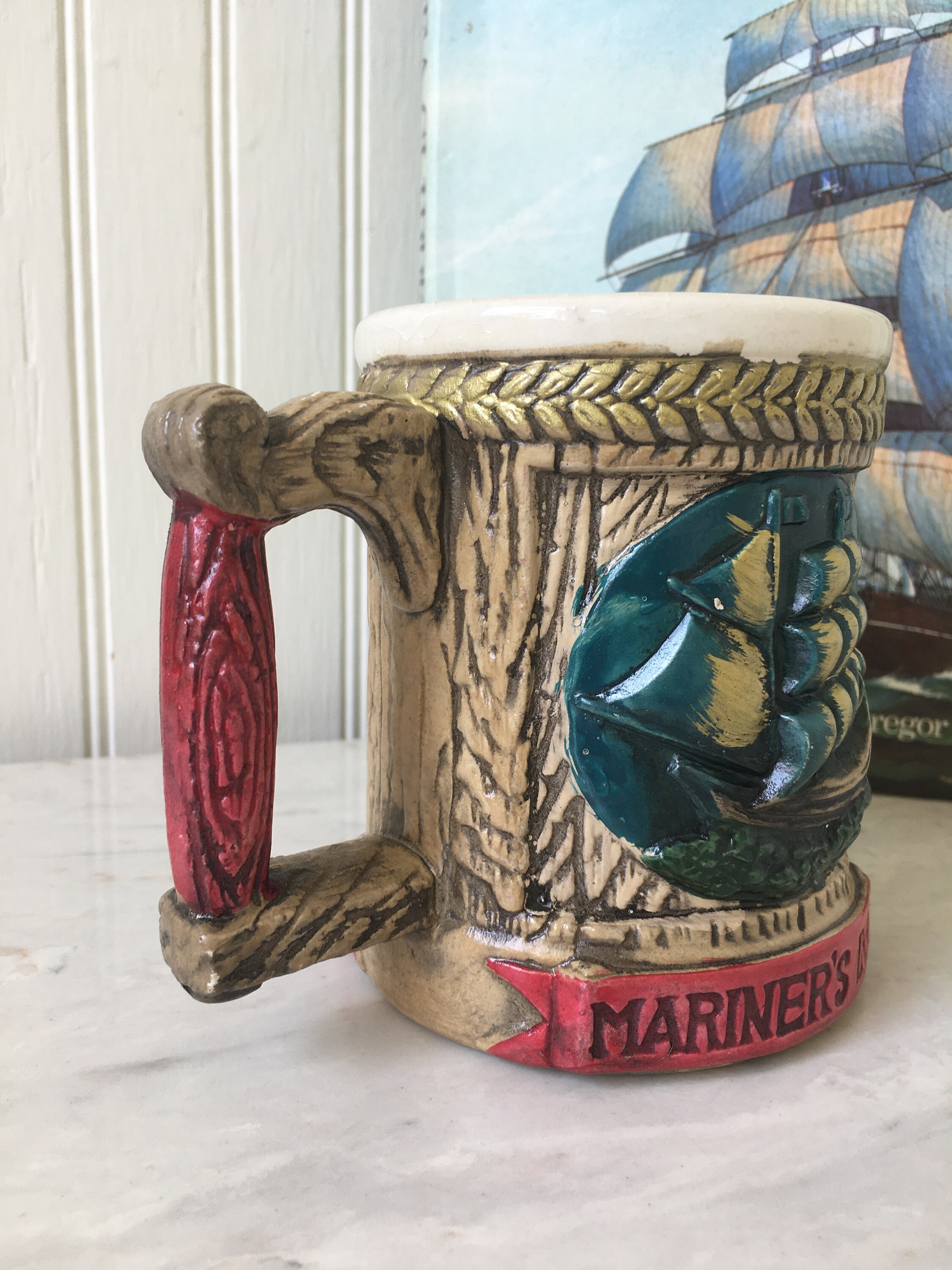 Vintage Nautical Coffee Cup Clipper Ship Coffee Mug - Etsy
