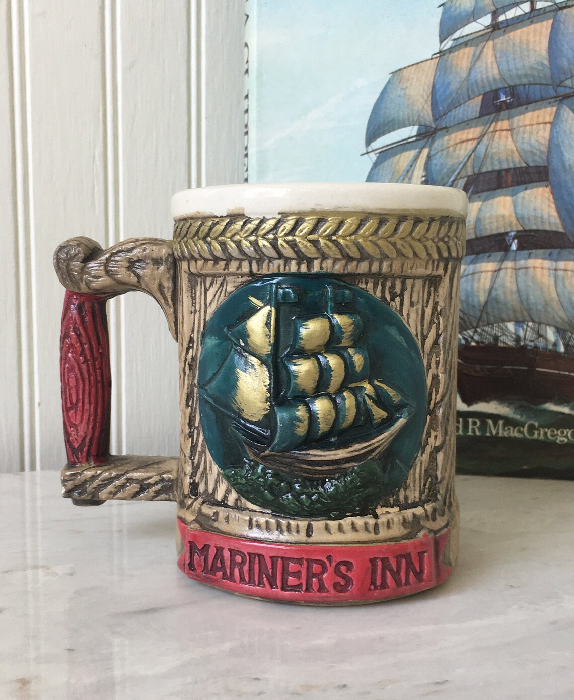 Vintage Nautical Coffee Cup Clipper Ship Coffee Mug - Etsy