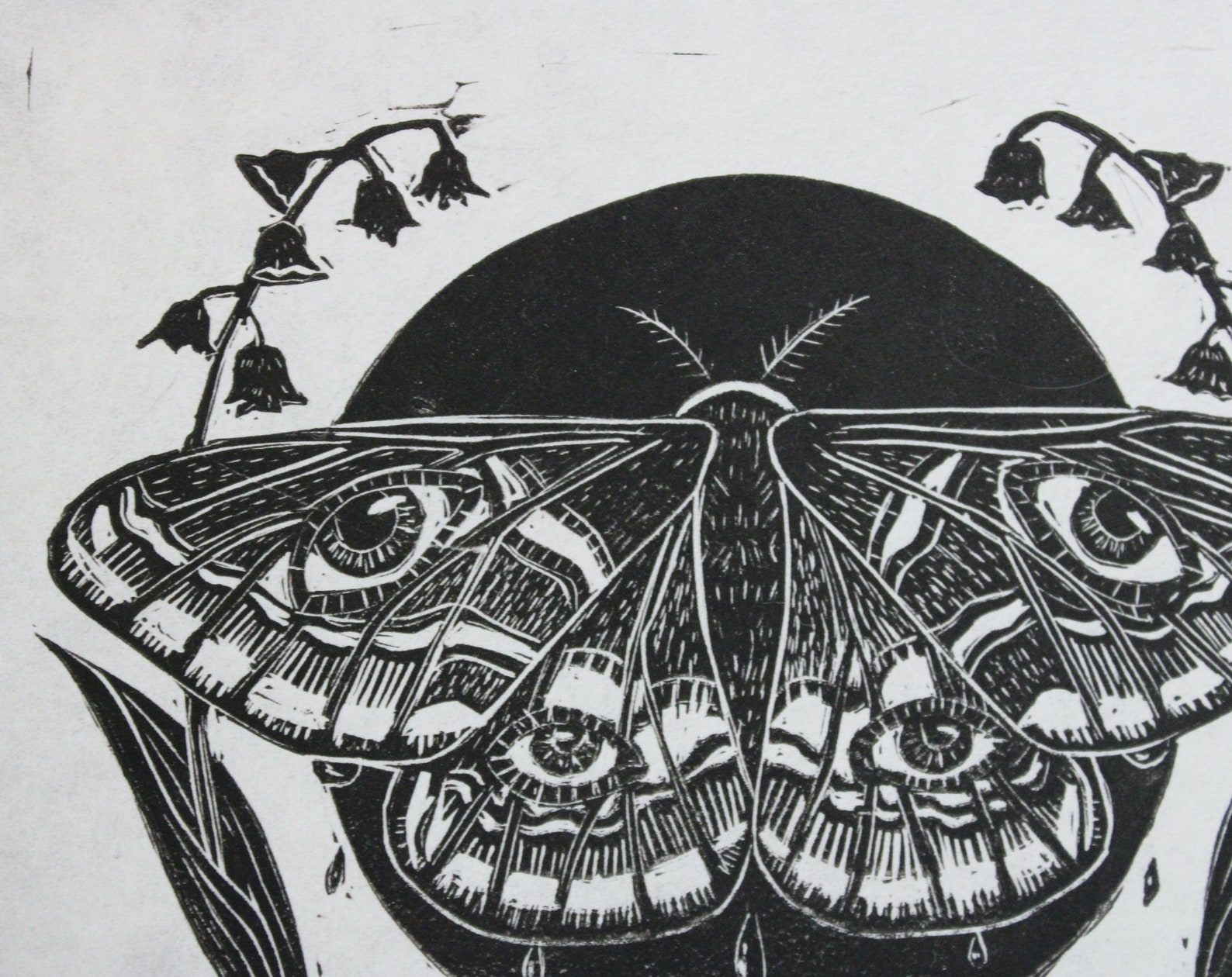 Limited Edition Original Linocut Print eyes of Empress - Etsy