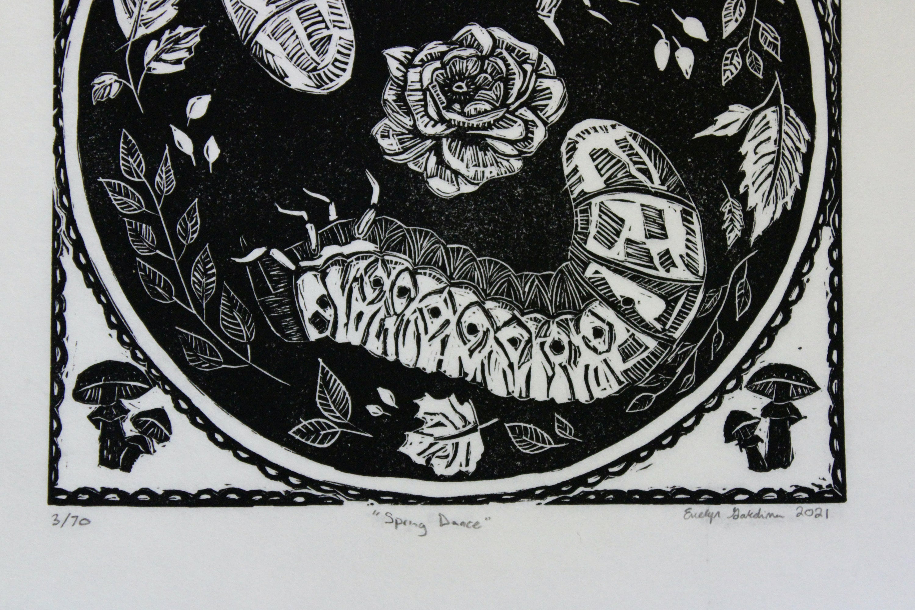 Limited Edition Original Linocut Print spring Dance Hand - Etsy