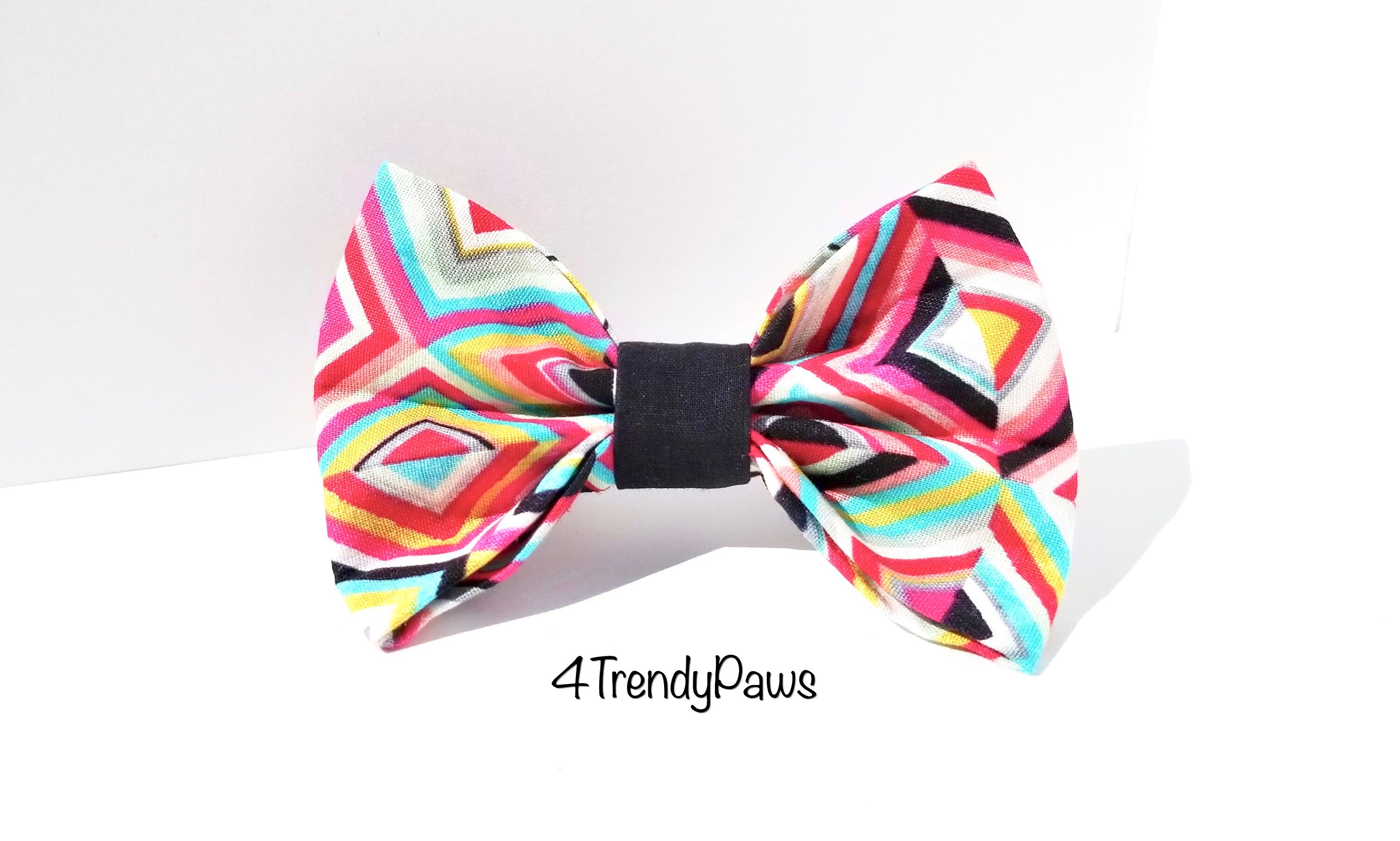 Modern Squares Bow Geometric Bow Abstract Bow Pink Squares - Etsy UK