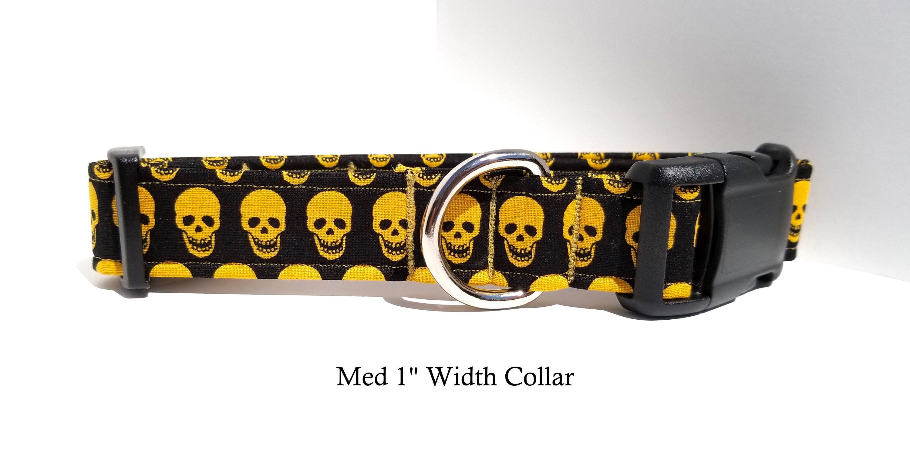 Gold Skulls Collar, Skulls Collar, Halloween Collar, Skulls Halloween ...