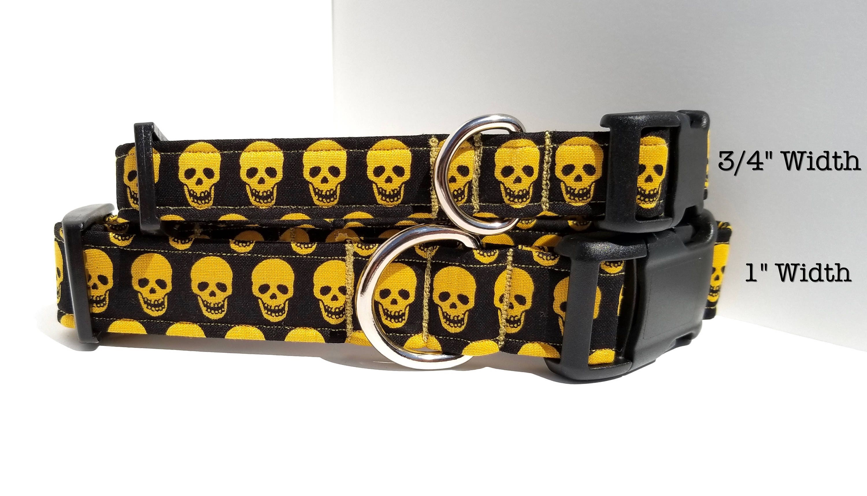 Gold Skulls Collar, Skulls Collar, Halloween Collar, Skulls Halloween ...