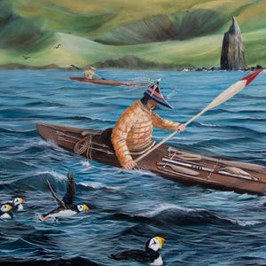 Aleut Paintings, Alaska Native Art, Aleutian Islands, Baidarka ...
