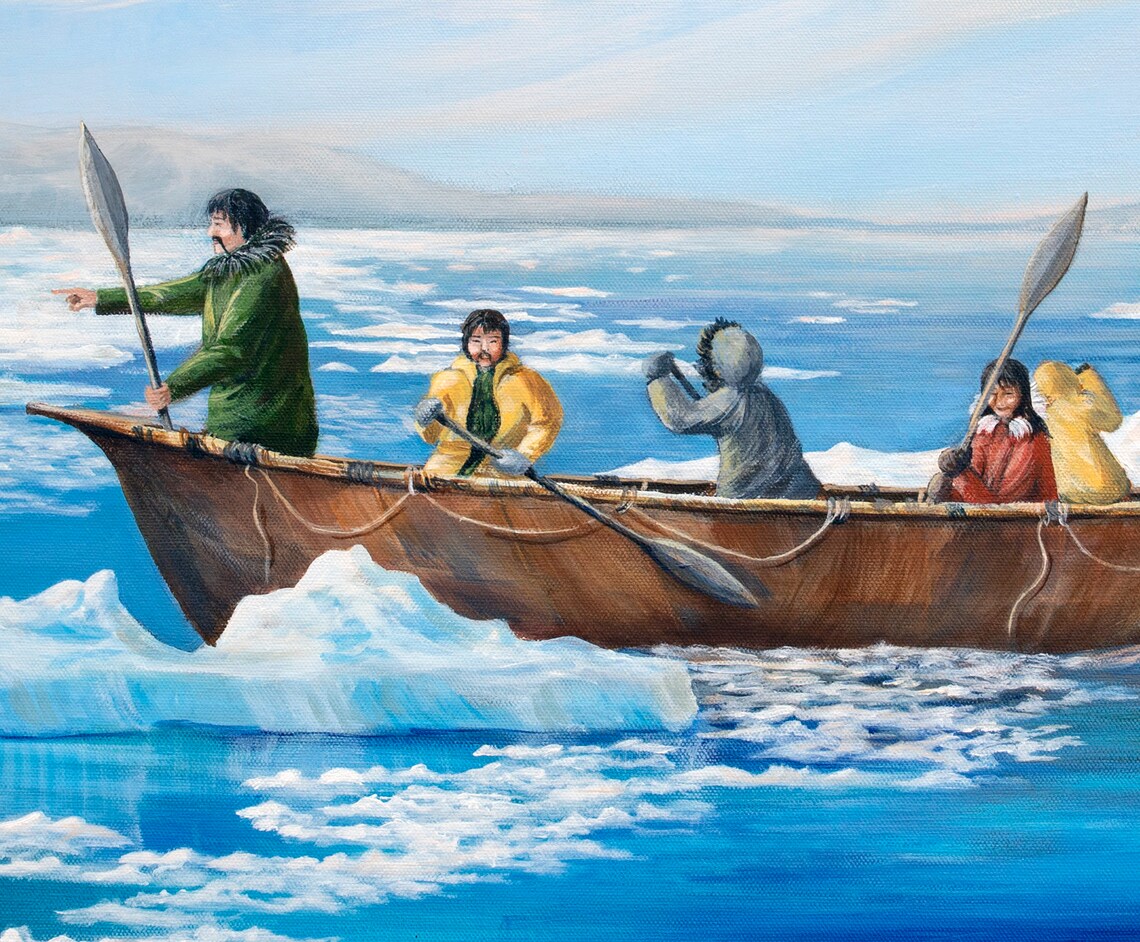 Alaskan Native Paintings Yupik Art Inupiat Painting Native | Etsy