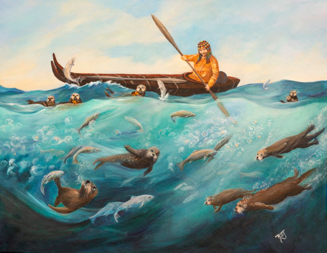 Alaska Native art native american prints Aleut Art Alutiiq | Etsy