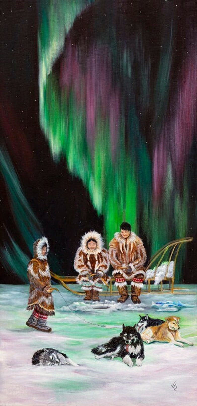 Northern Lights Aurora Borealis Alaska Alaska Native Art - Etsy