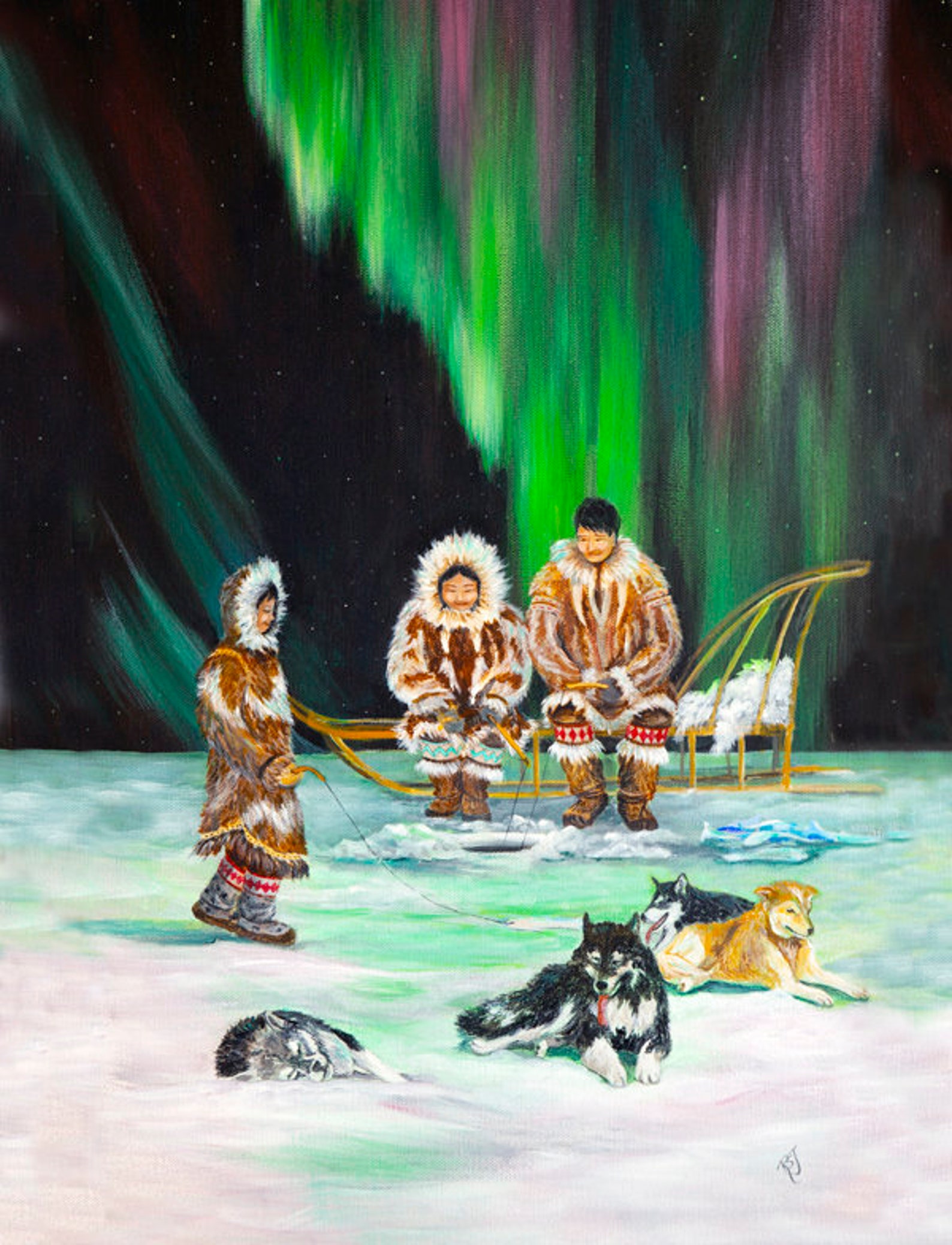 Northern Lights, Aurora Borealis, Alaska, Alaska Native Art, Ice ...