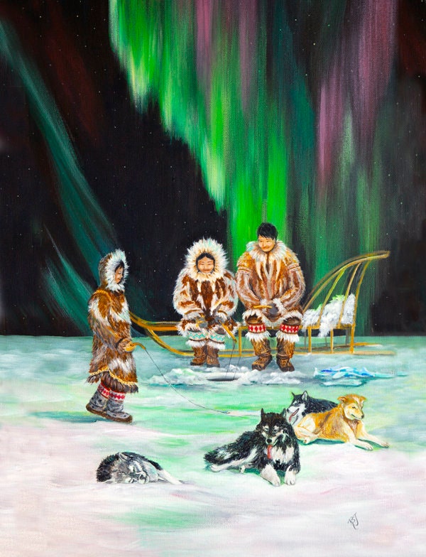 Northern Lights, Aurora Borealis, Alaska, Alaska Native Art, Ice ...