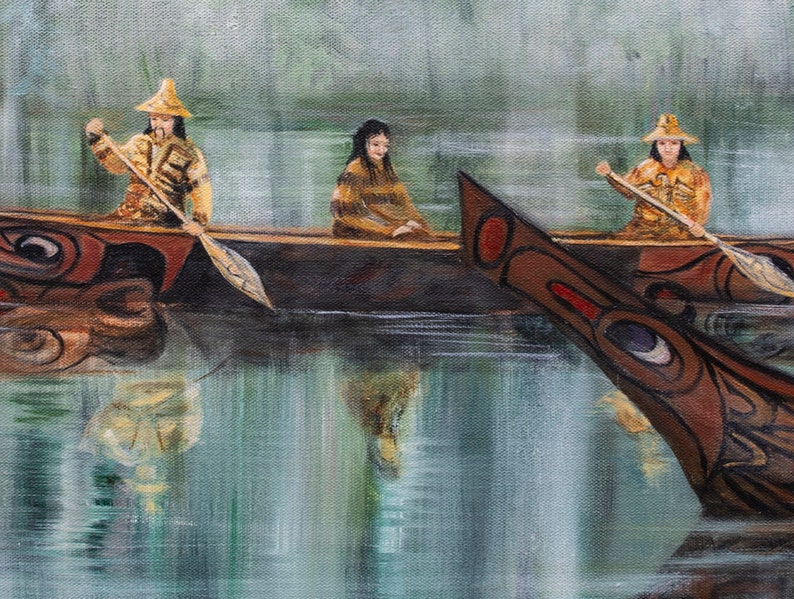 Cedar Canoe, Native American Art Prints, Alaska Native Art, Pacific ...