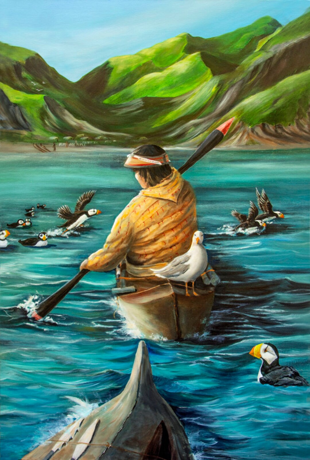 Aleut Paintings Native American Art Aleutian Islands Alaska - Etsy