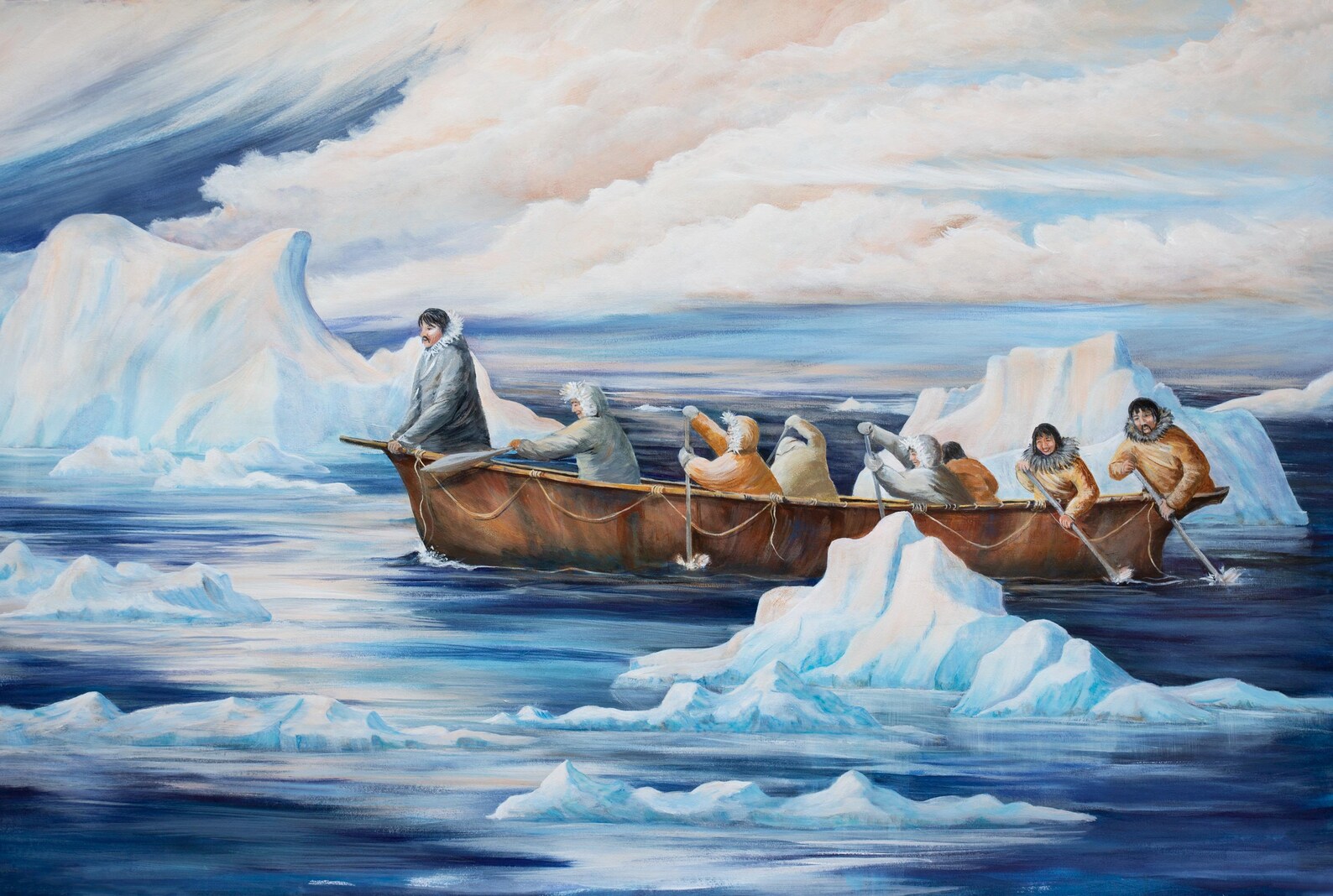 Alaskan Native Paintings, Yupik Art, Inupiat Painting, Native American ...