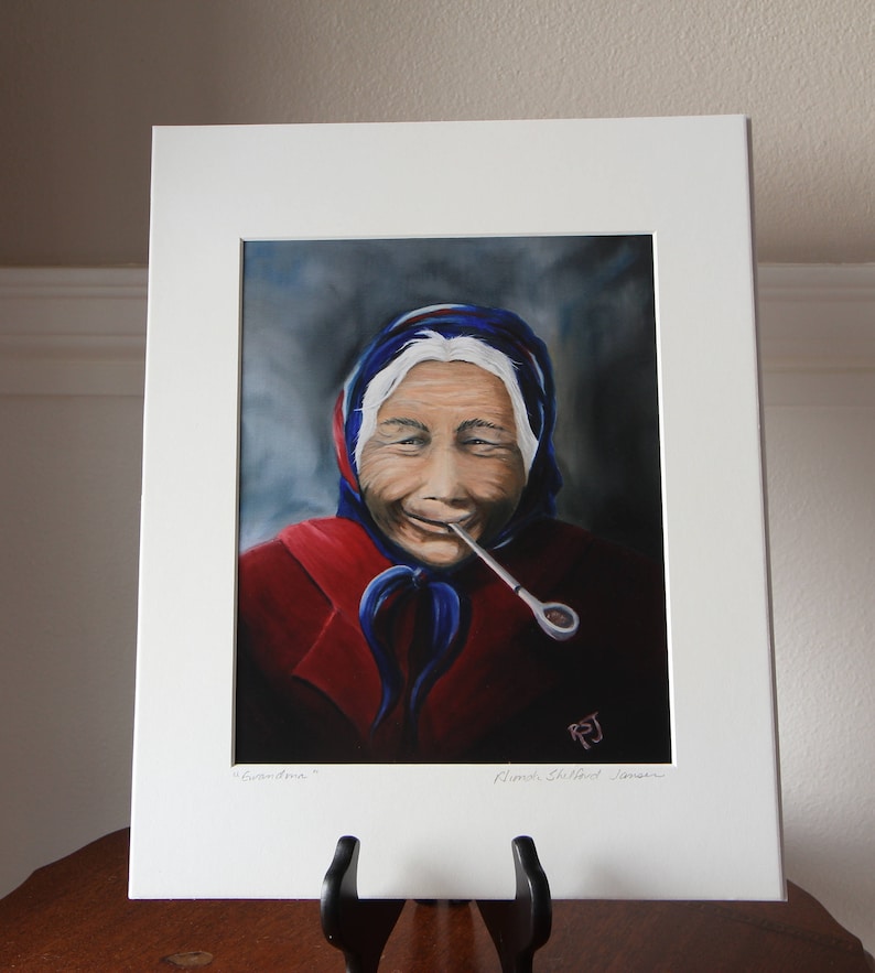 Babushka or Grandma, Native American Art Prints, Alaska Native Art ...