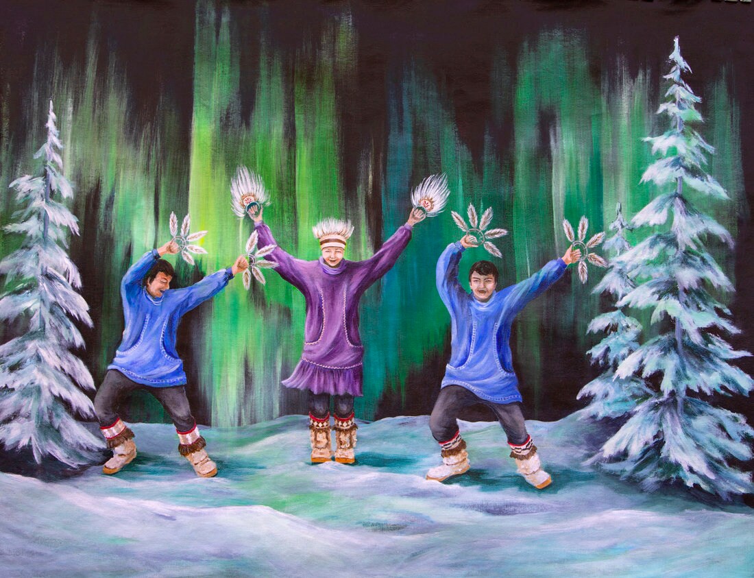 Northern Lights, Aurora Borealis, Alaska, Alaska Native Dancers ...