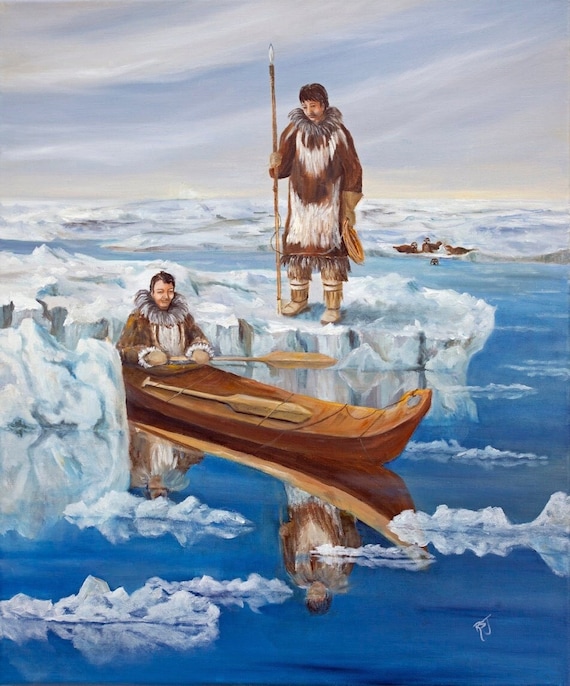Alaskan Native Paintings Yupik Art Inupiaq Art Native - Etsy