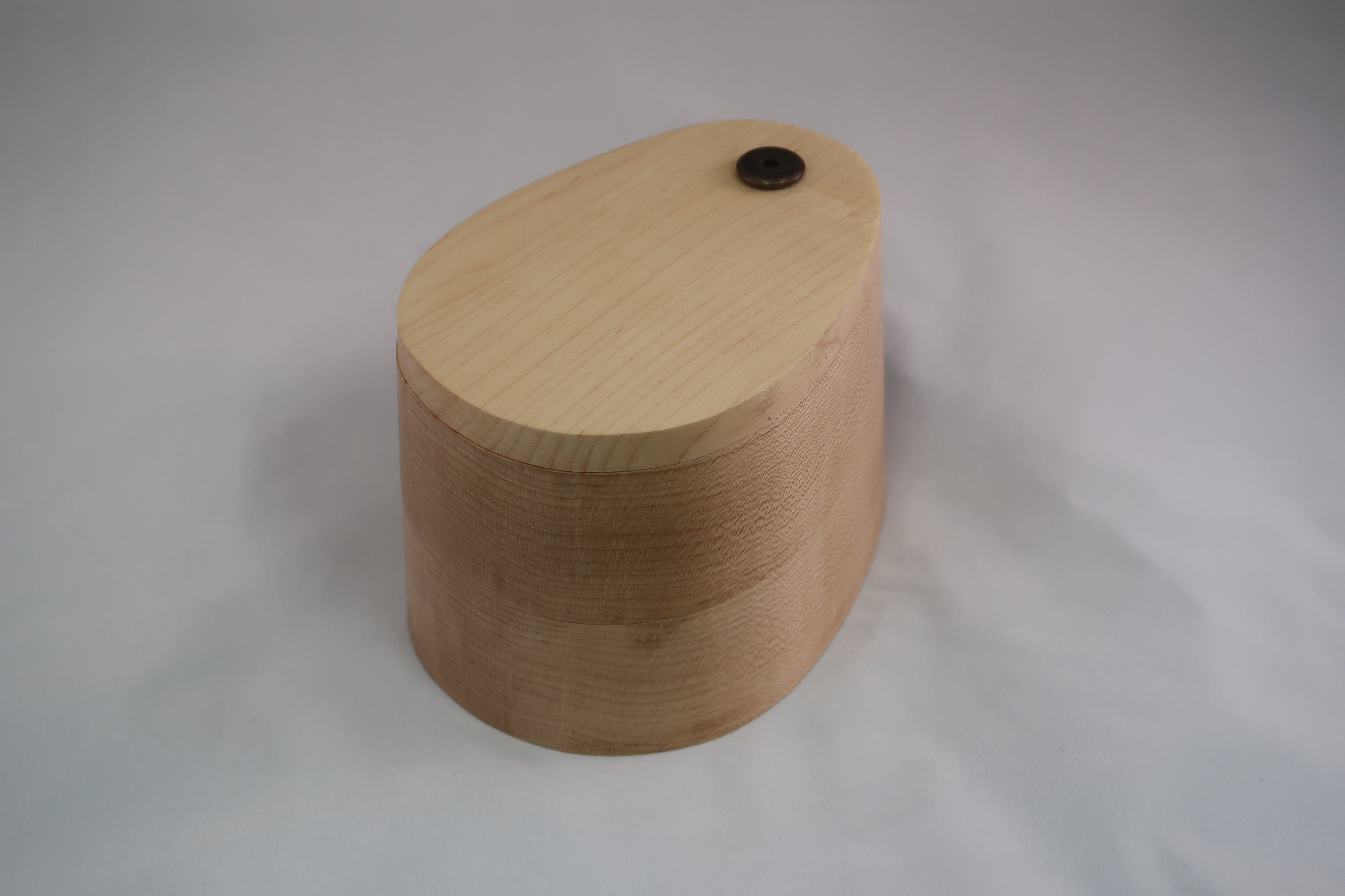 Handmade Wood Salt Cellar - Maple- Double Well - Etsy