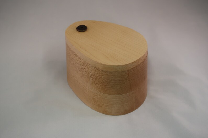 Handmade Wood Salt Cellar - Maple- Double Well - Etsy