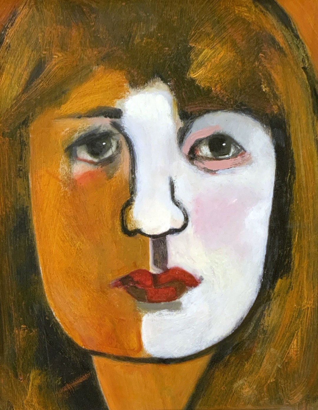 TWO FACED- Original Oil Painting. - Etsy