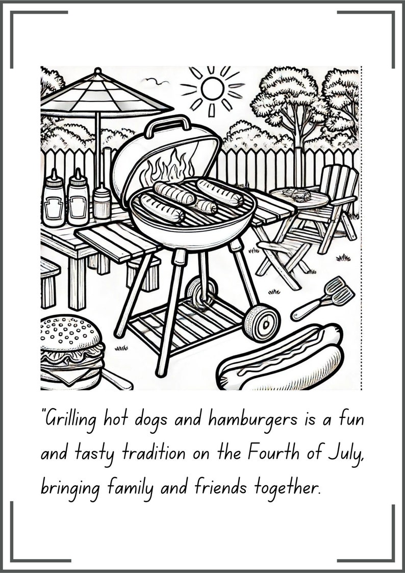 4th of July Coloring Book for Kids Print at Home 20 Festive Patriotic ...