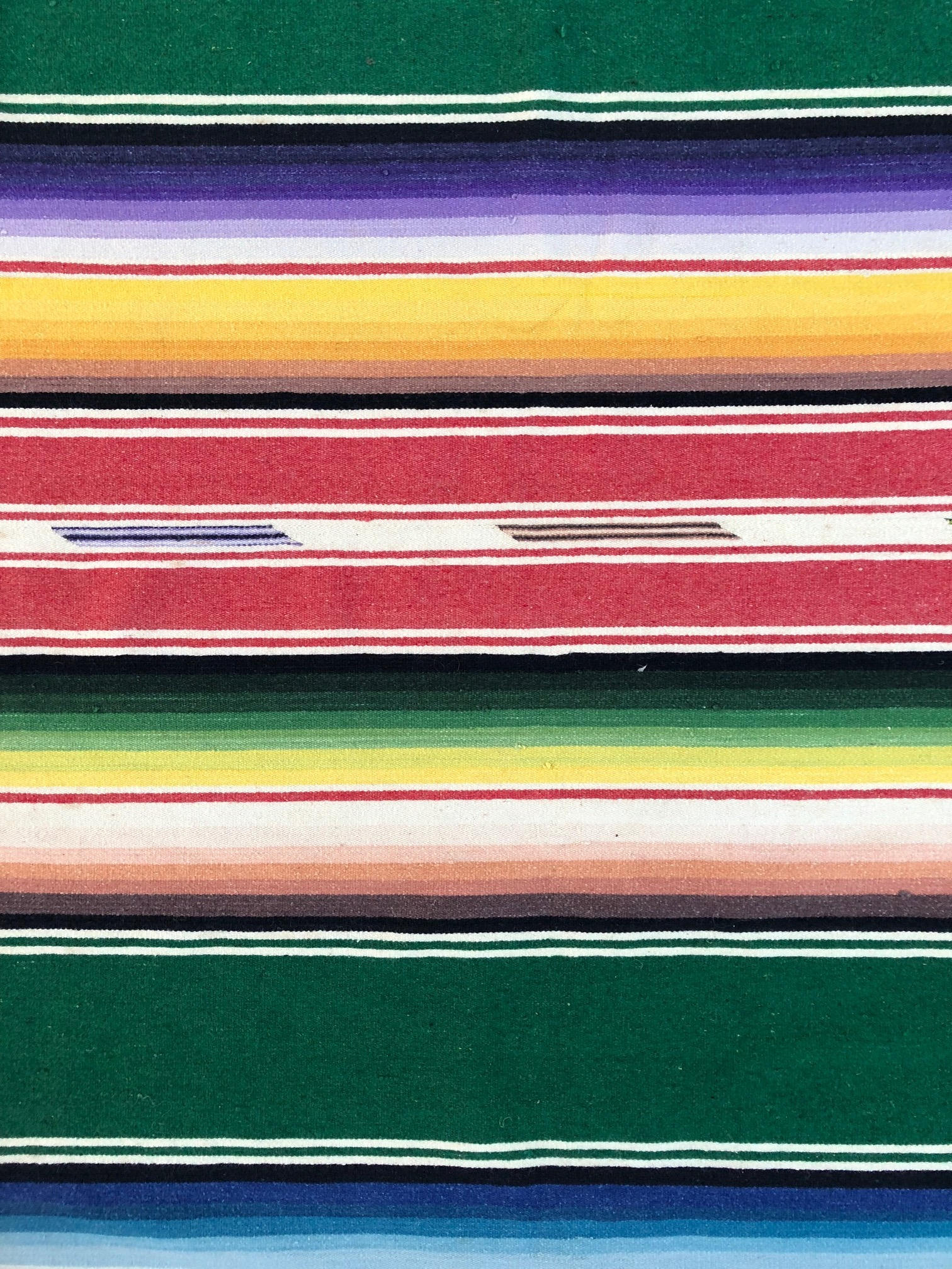 Vintage Mexican Serape Saltillo - 5'0 X 7'5 - 152 X 227 Cm - Wool ...