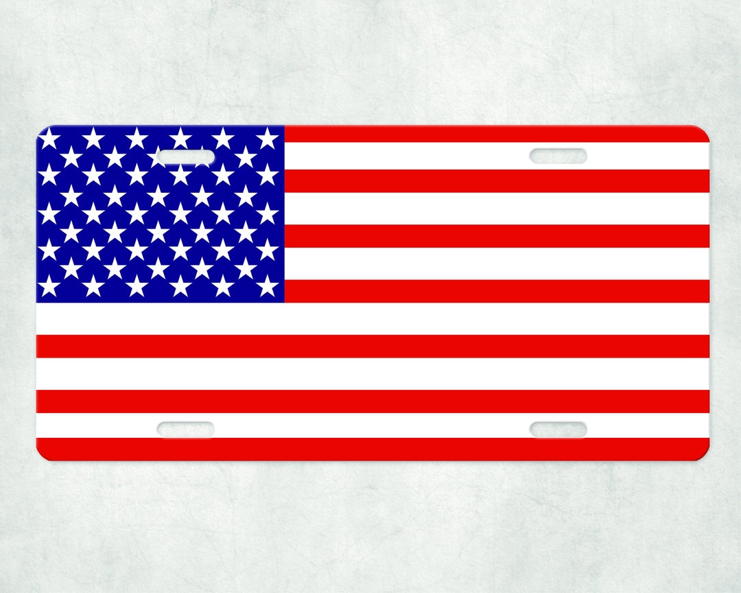 American Flag License Plate - Etsy