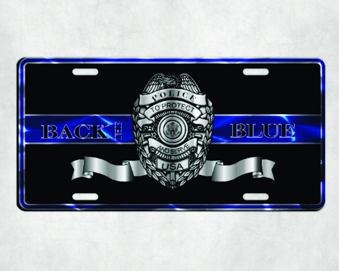 Back the Blue/police License Plate - Etsy
