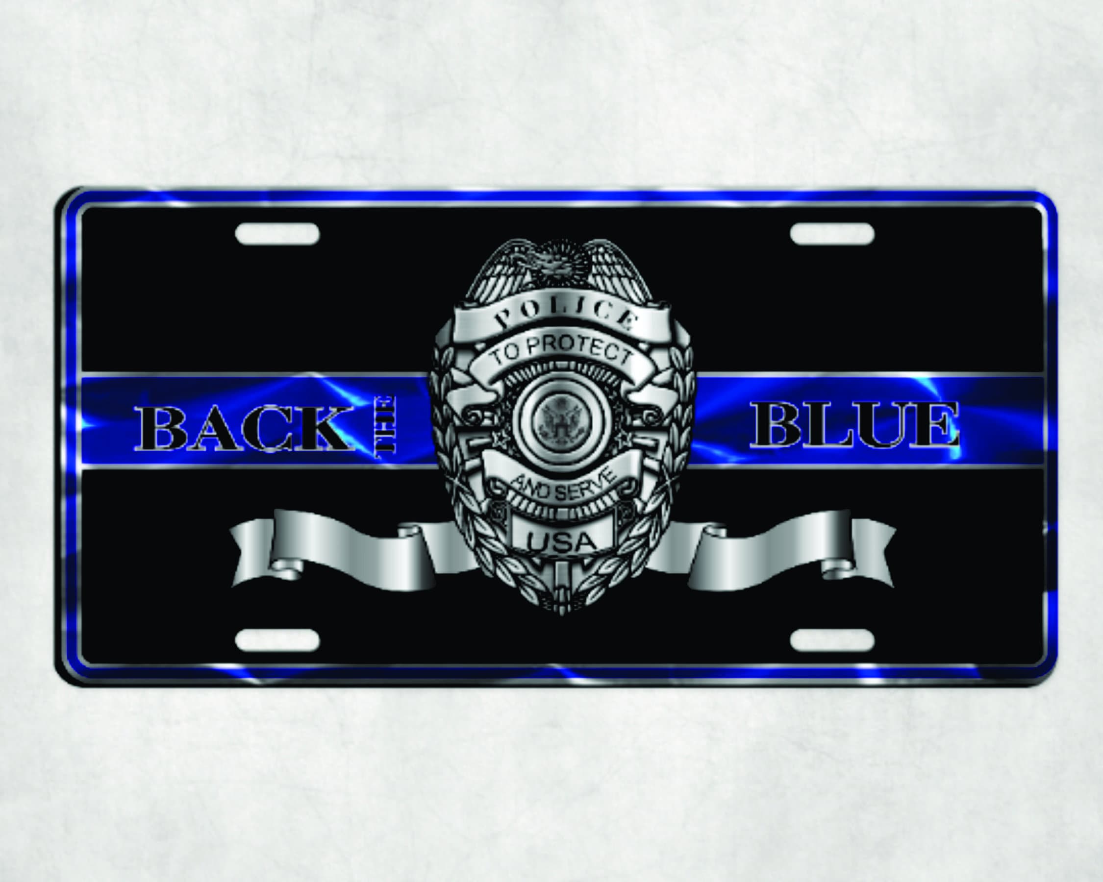 Back the Blue/police License Plate - Etsy