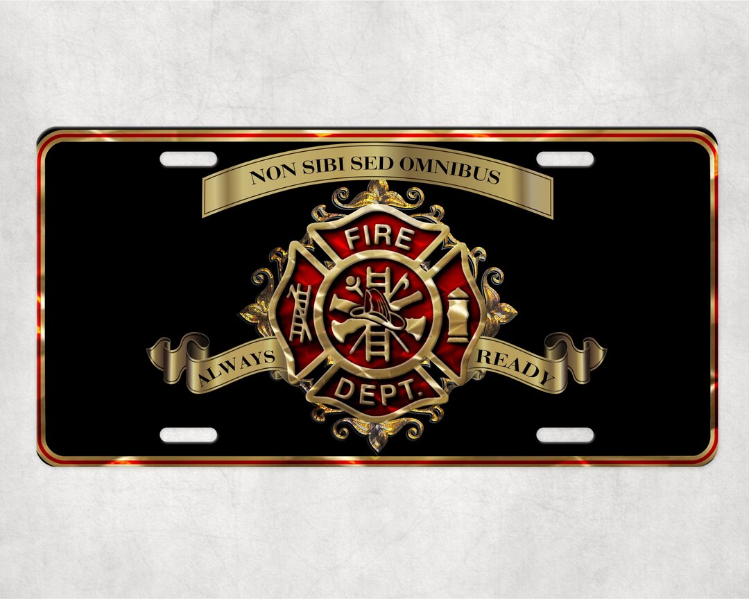 Fire Department License Plate - Etsy