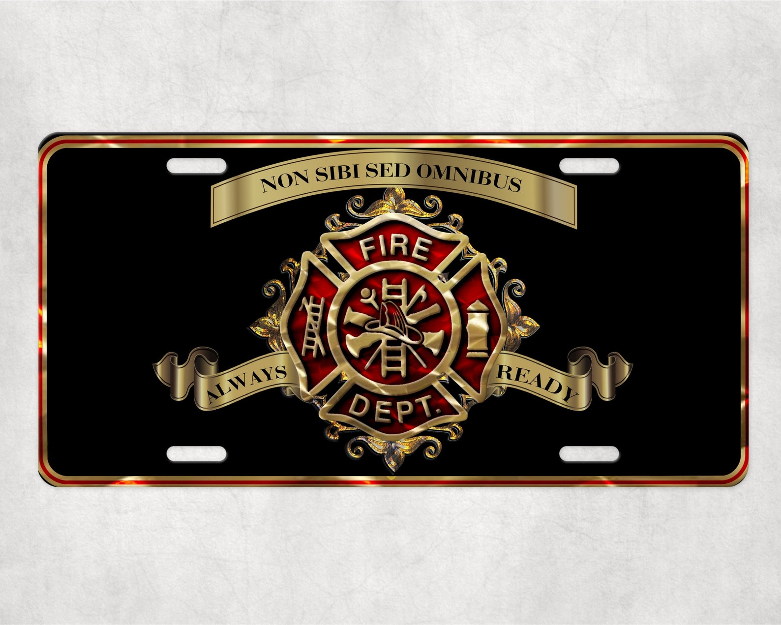Fire Department License Plate - Etsy