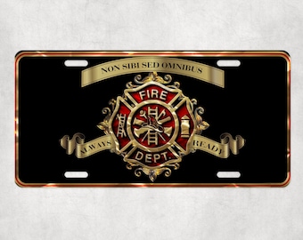 Fire Department Front License Plate - Etsy