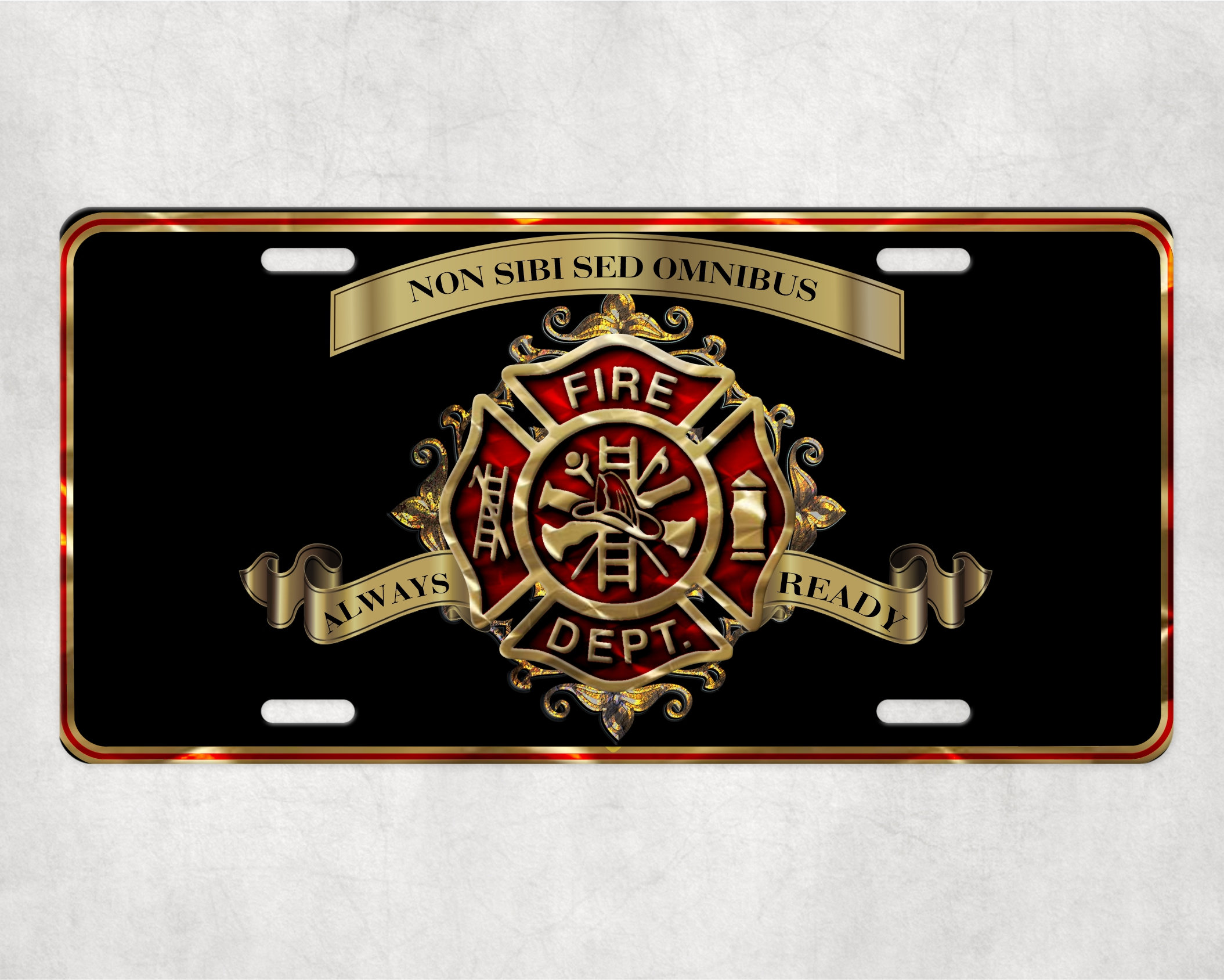 Fire Department License Plate - Etsy