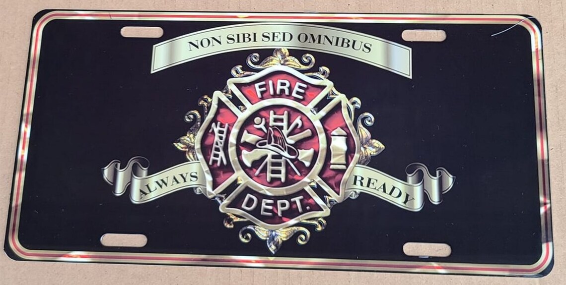 Fire Department License Plate - Etsy