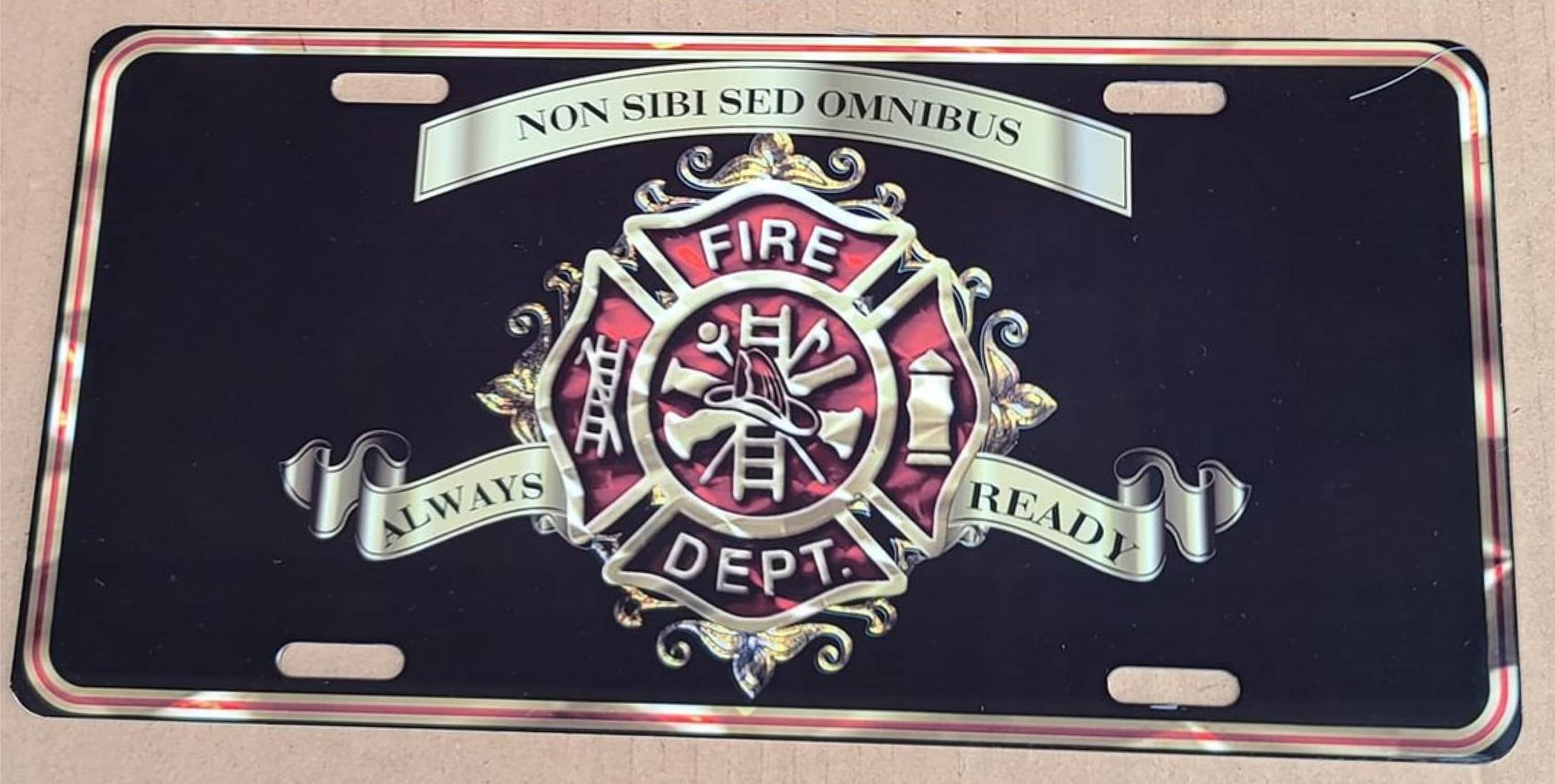 Fire Department License Plate - Etsy