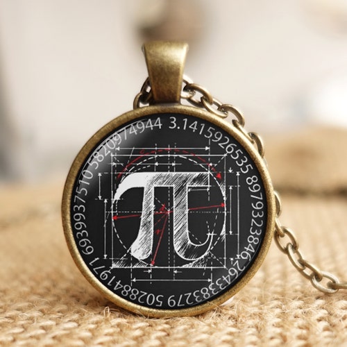 Value of Pi Round Pendant Necklace Geeky Math Jewelry - Etsy