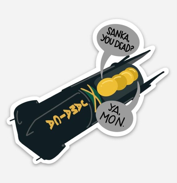 Cool Runnings Inspired Sticker Jamaican bobsled laptop decal Greetings ...