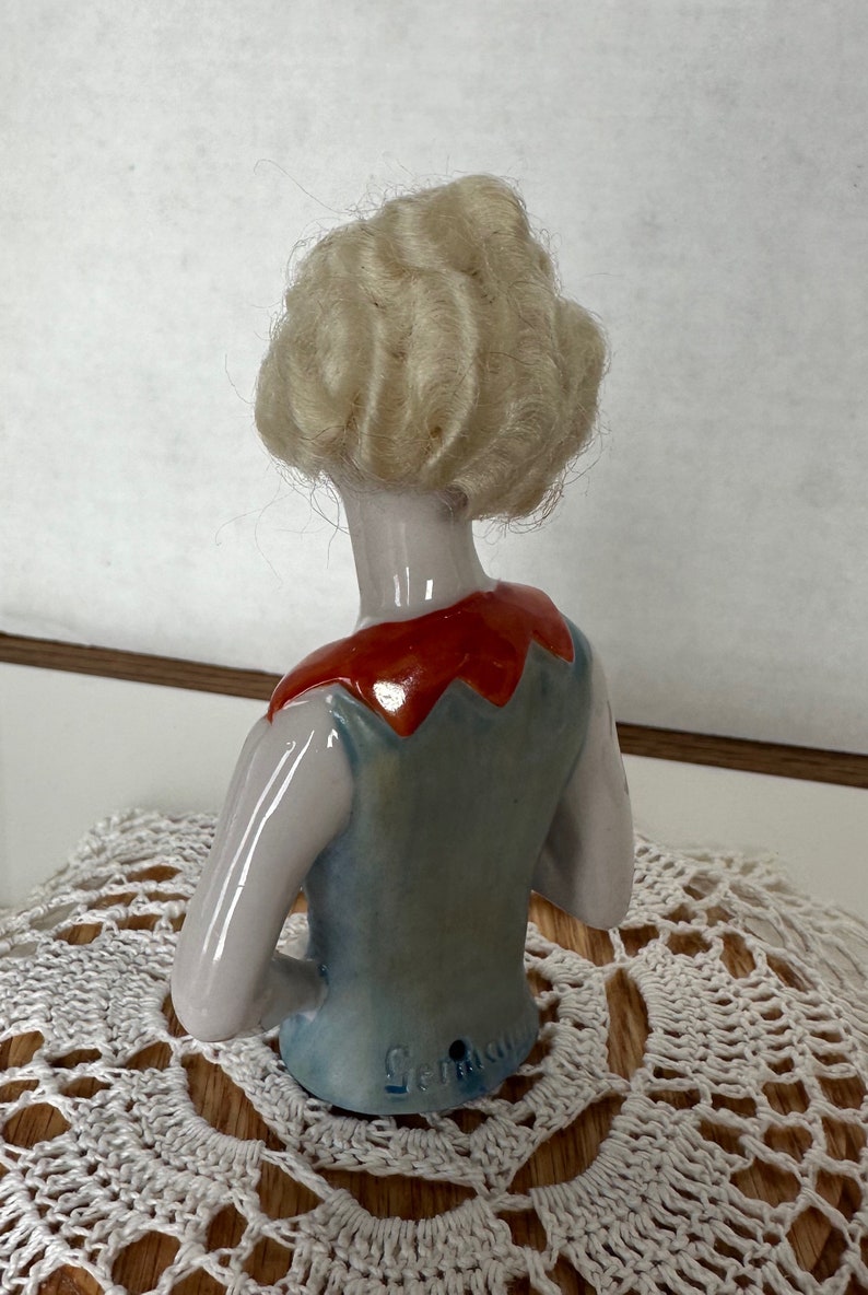 Antique German Flapper Half Doll, Mohair Wig, Art Deco, 1920s - Etsy