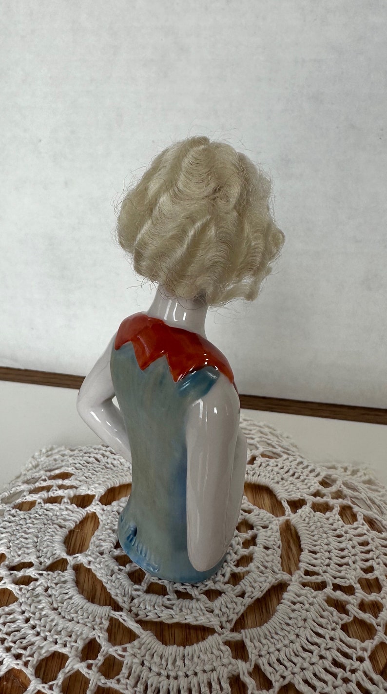 Antique German Flapper Half Doll, Mohair Wig, Art Deco, 1920s - Etsy