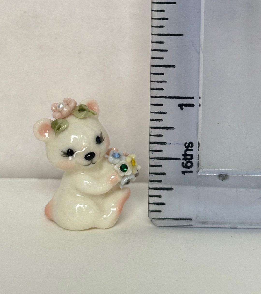 Porcelain Teddy Bear, Miniature, Knick Knack - Etsy