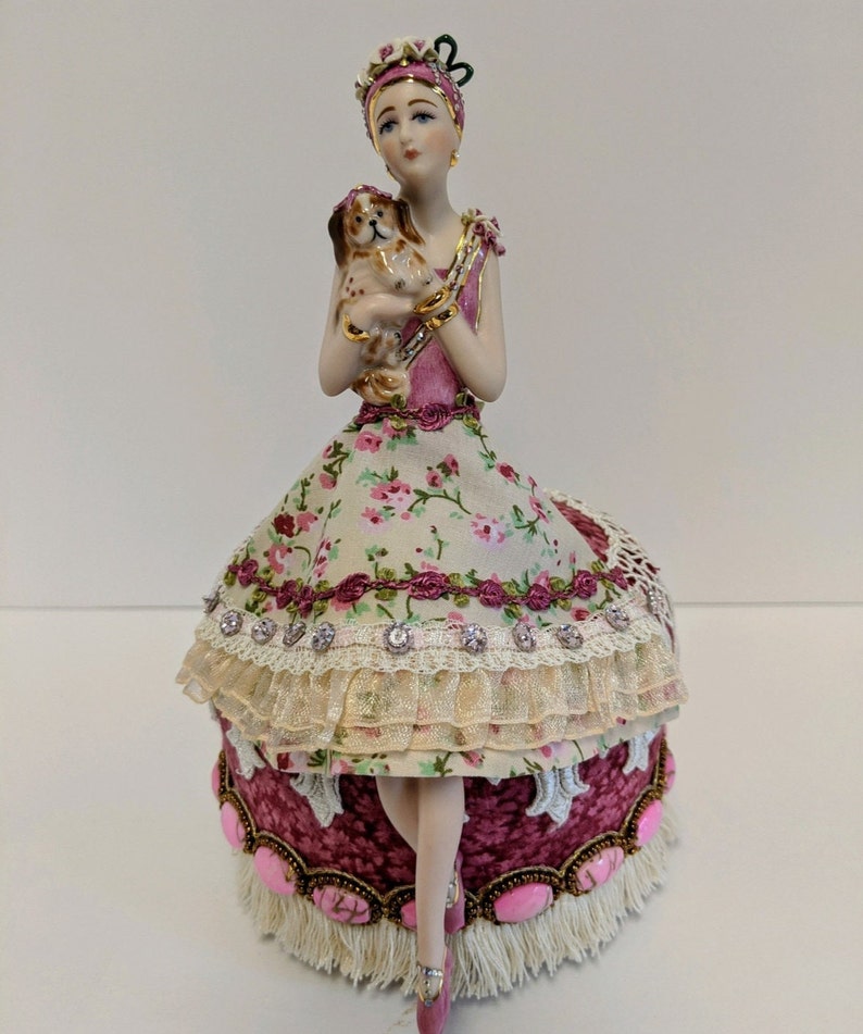 Porcelain Half Doll norma, Reproduction Half Doll, Dresser Doll ...