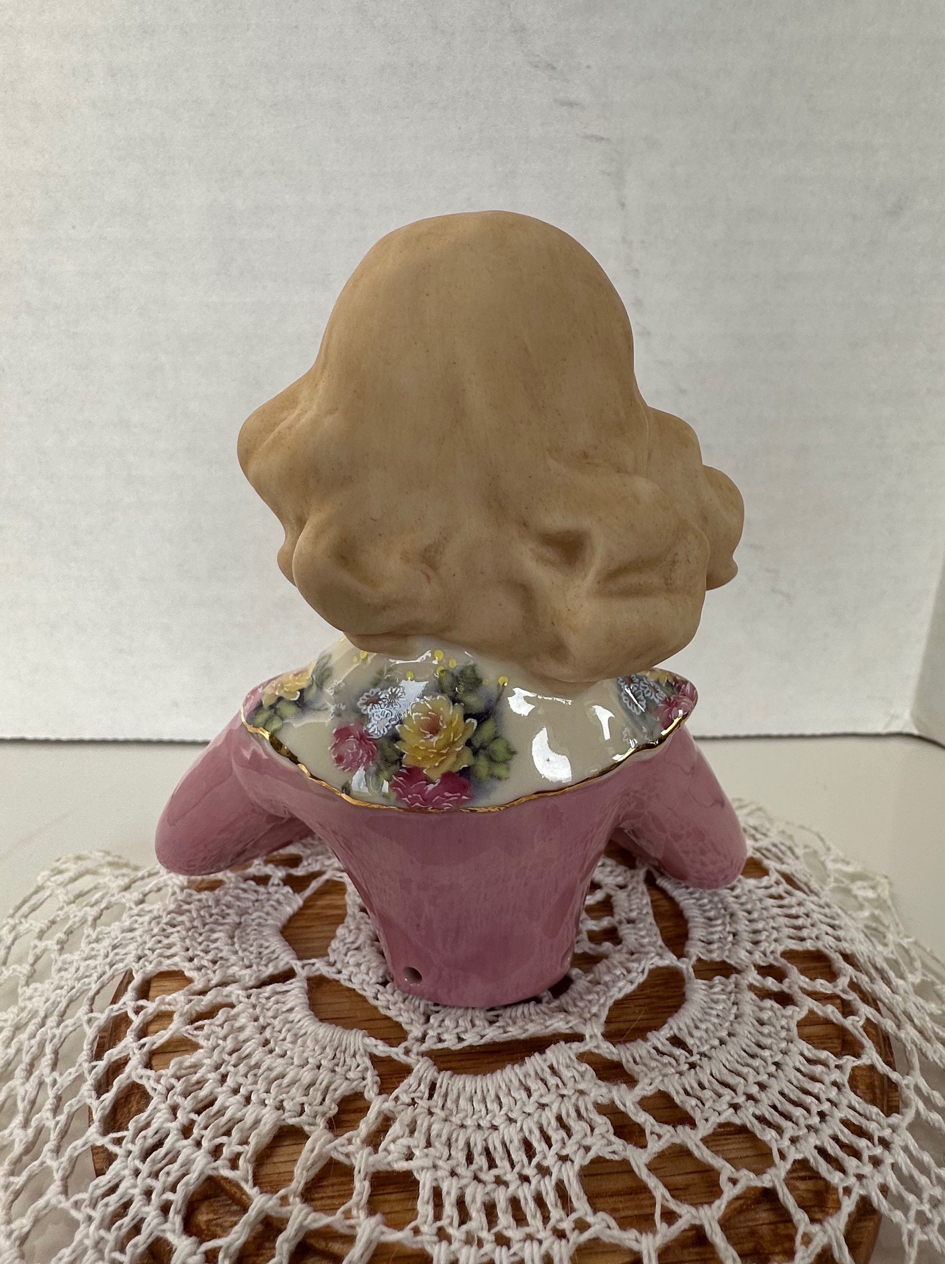 Porcelain Half Doll, pj, Reproduction Half Doll, Collectible Doll ...