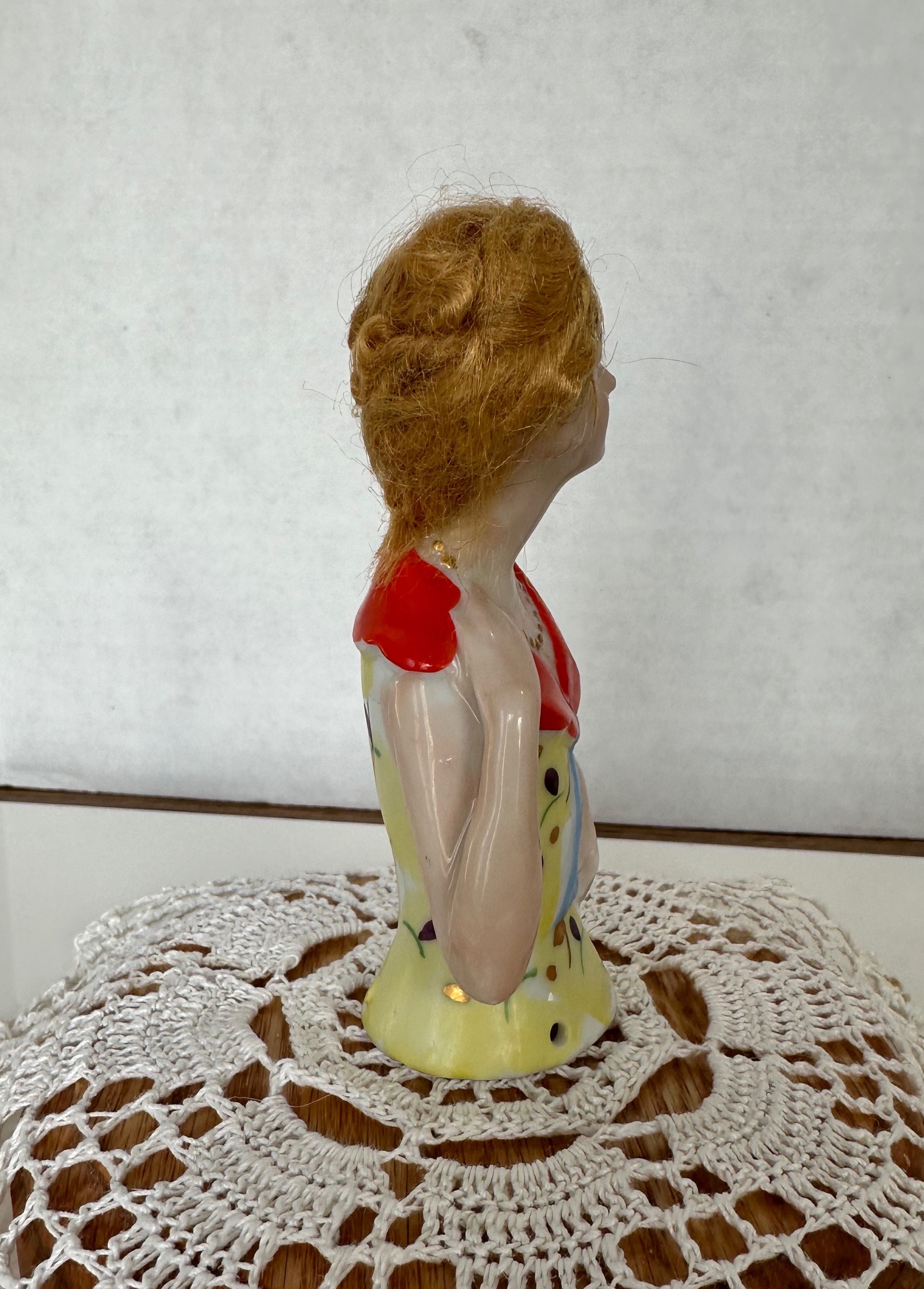Antique German Flapper Half Doll, Mohair Wig, Art Deco, 1920s - Etsy