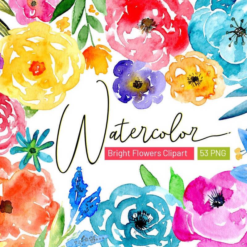 Flower Clipart - Etsy