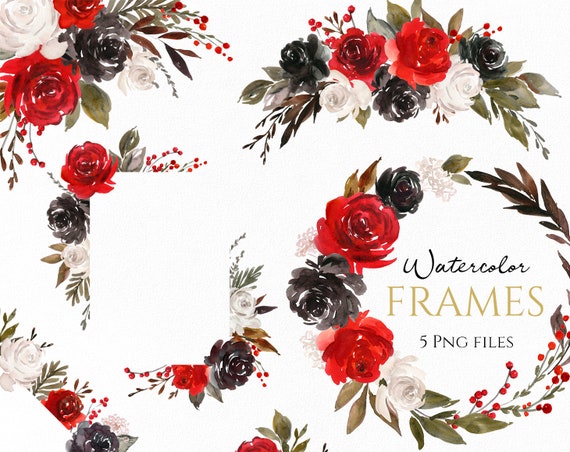 Red And White Roses Frame