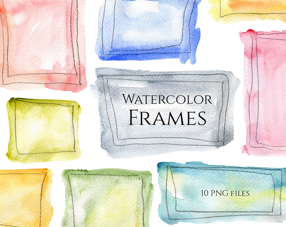 Watercolor Frames Borders Spots Clipart Watercolour Splodges Clip Art ...