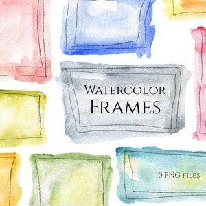Watercolor Frames Borders Spots Clipart Watercolour Splodges Clip Art ...